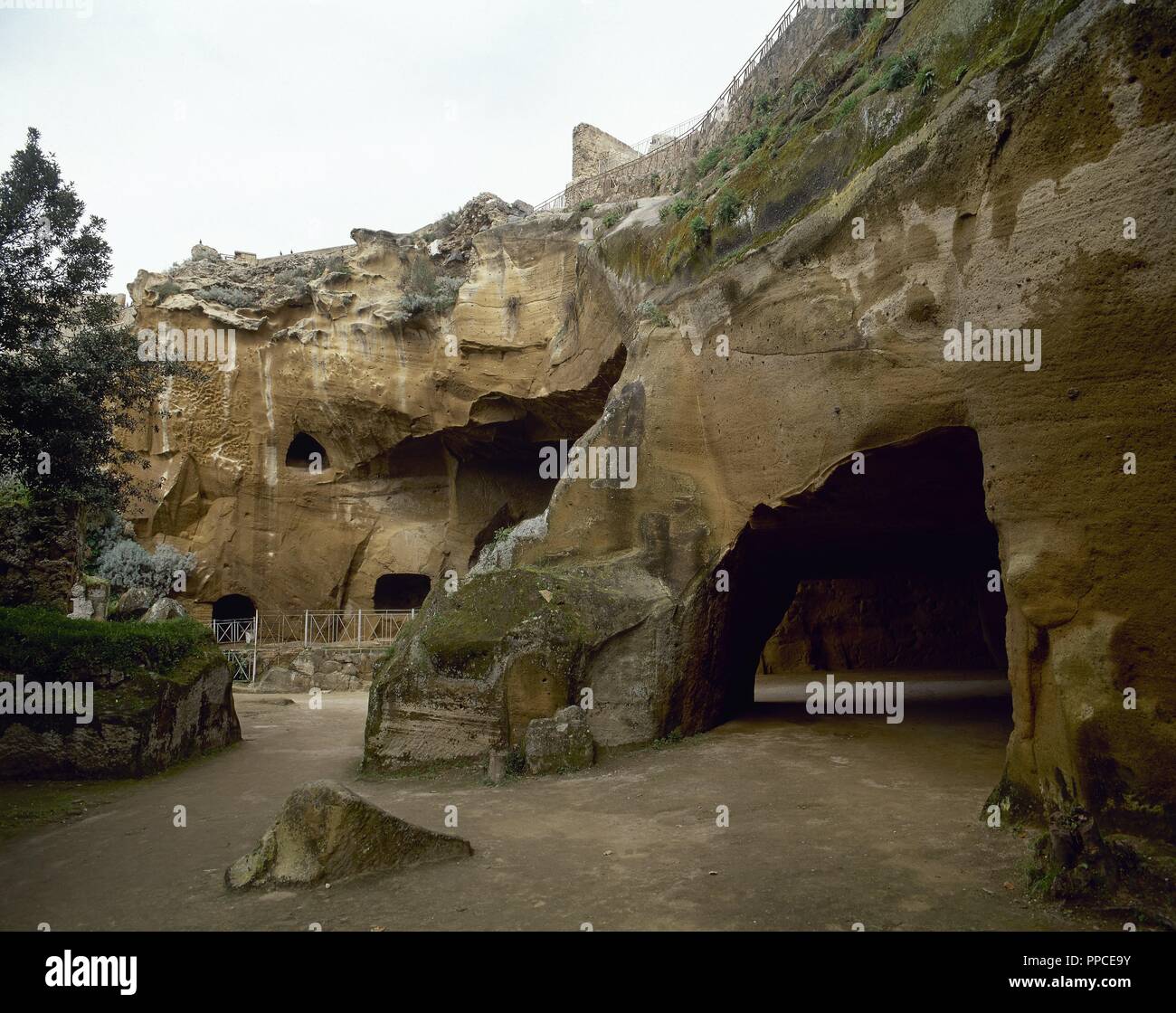 Italy. Cumae. Ruins of the Greek site of the Oracle of Cumae. (Cuamean ...