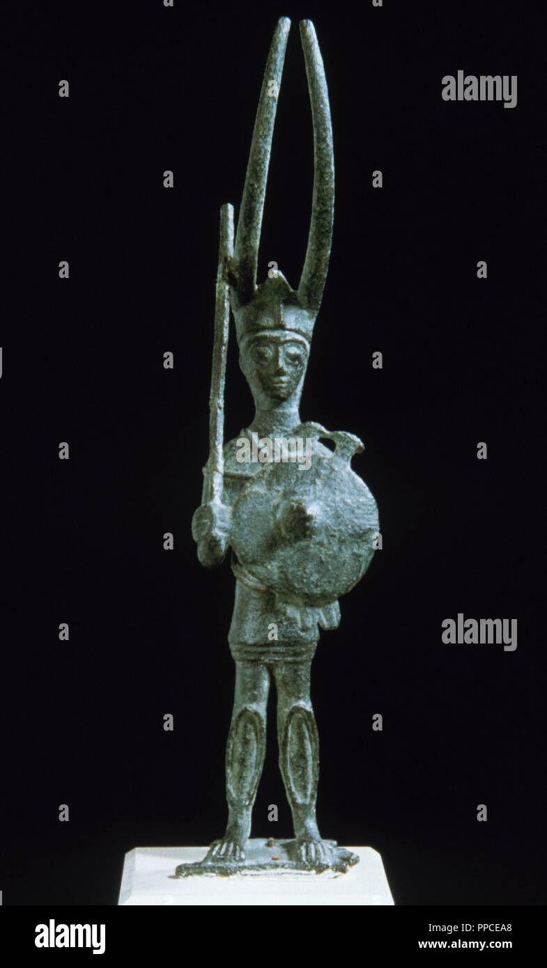Italy. Sardinia. Nuragic civilization. Statuette of a warrior. Know as ...