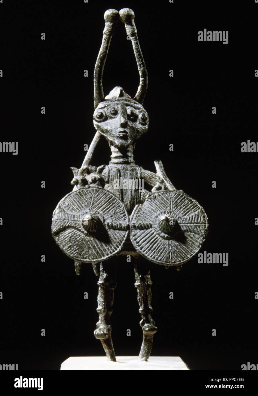 Italy. Sardinia. Nuragic civilization. Statuette of a warrior god or a ...