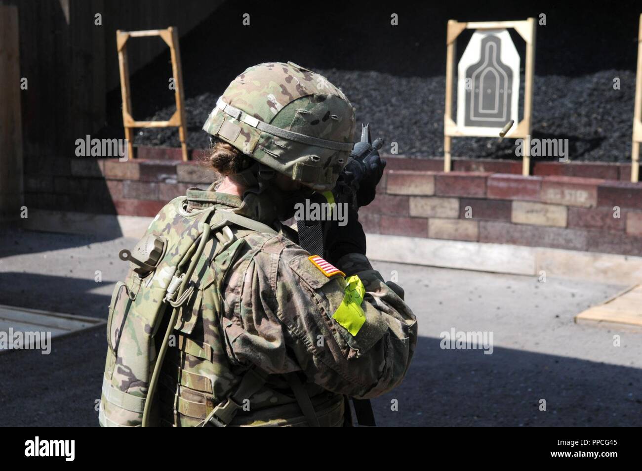 Sgt. Korey Wilson, assigned to 30th Medical Brigade, runs through a ...