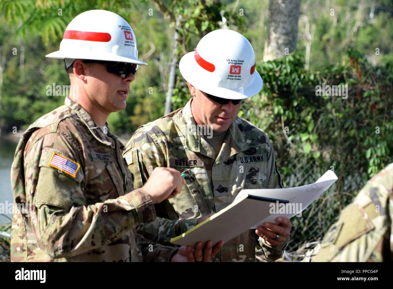 SGT Dalton Rezac (L) and SSG Matthew Butler (R), B Co., 249th Engineer ...
