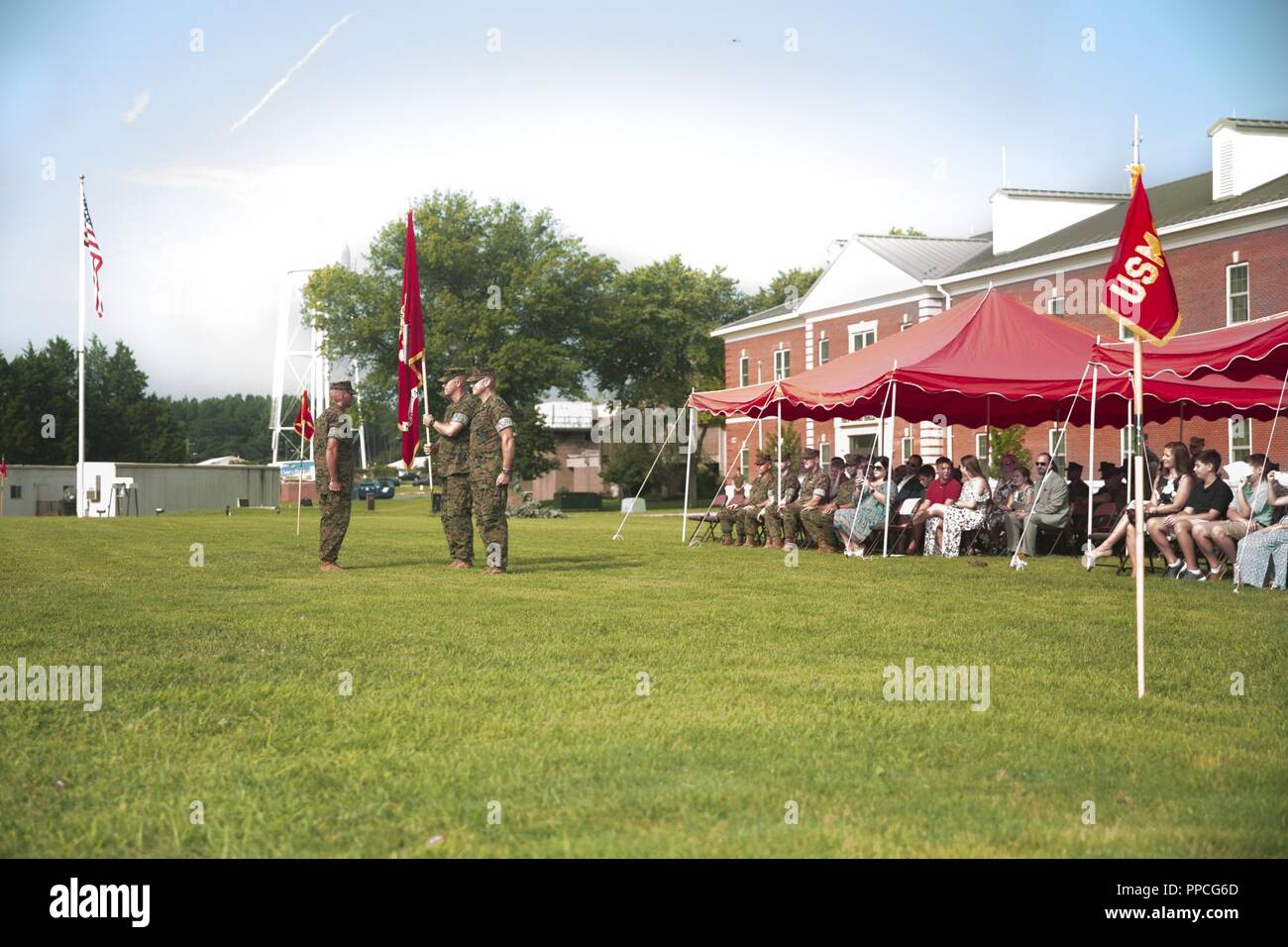 U.S. Marine Corps Col. David R. Everly, left, commanding officer, The ...
