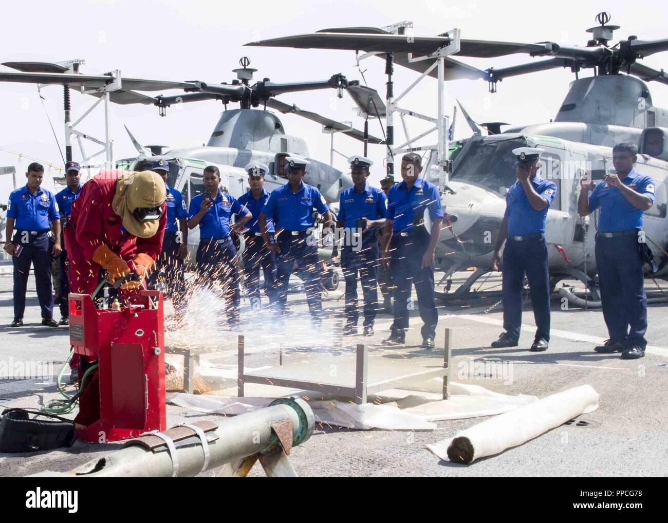 TRINCOMALEE, SRI LANKA (August 26, 2018) Senior Chief Damage Controlman ...