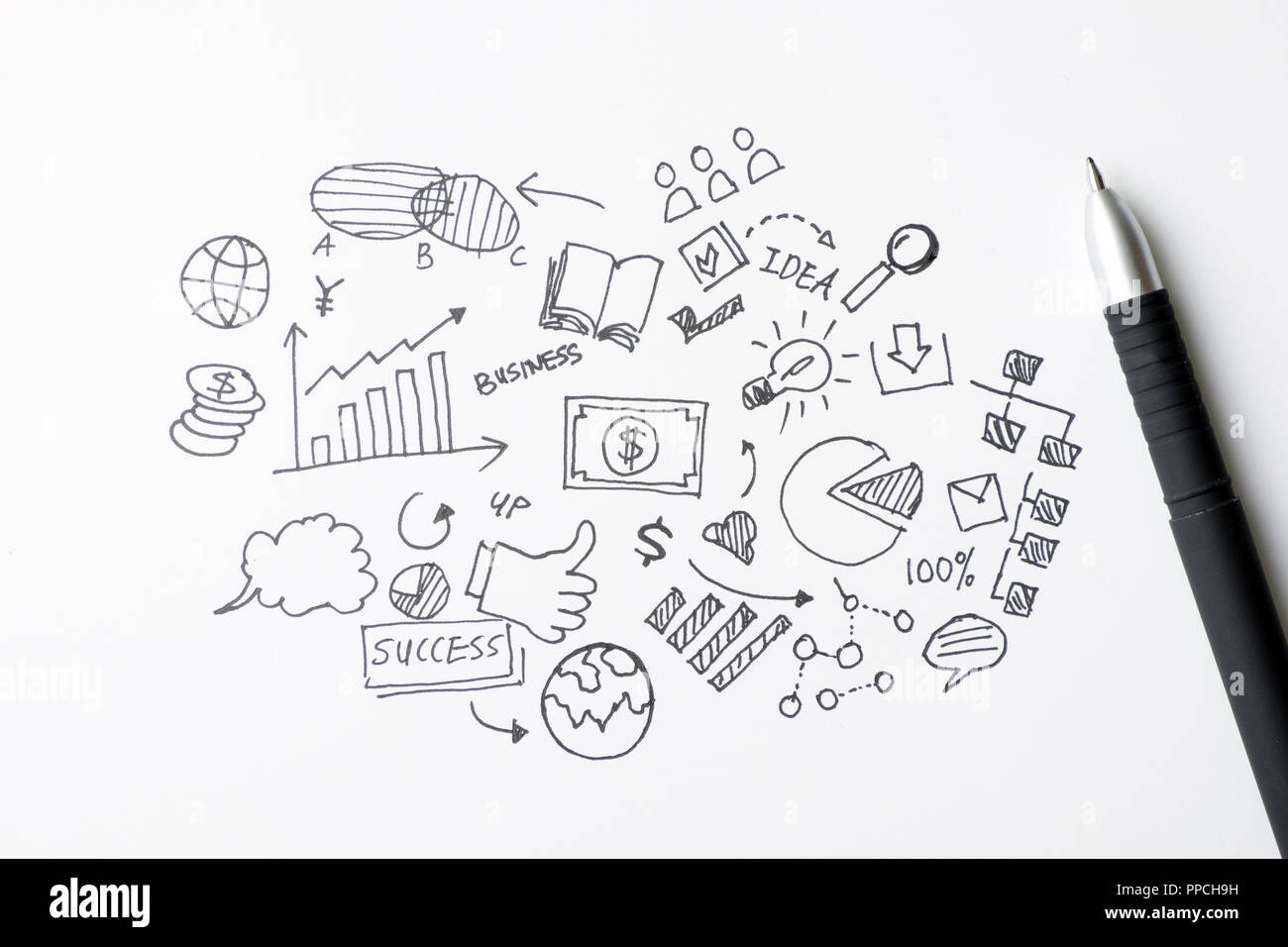 Concept business draw diagram chart hi-res stock photography and images ...