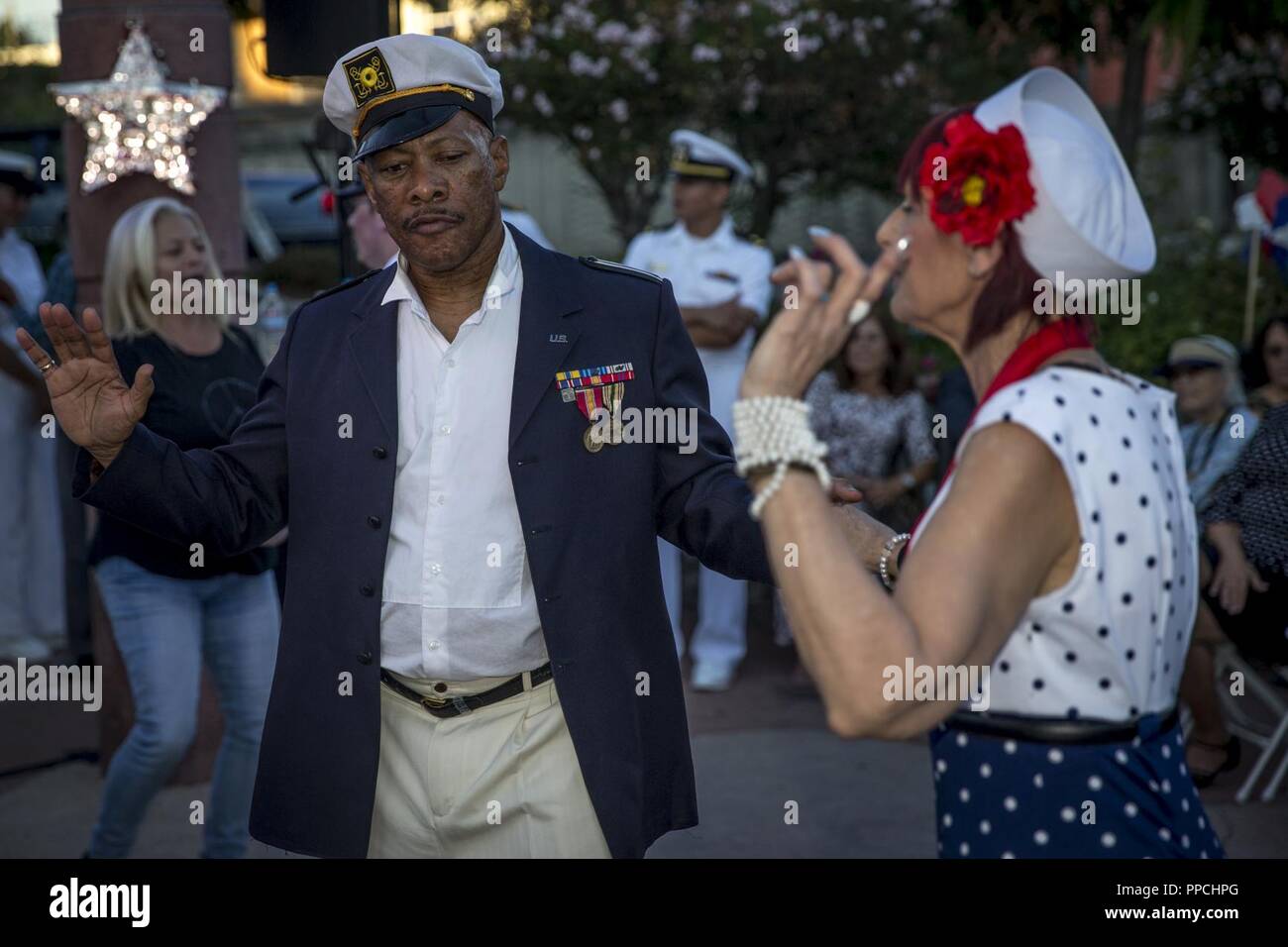 Guests attend the 3rd Annual Swing Dance Party during Los Angeles Fleet ...