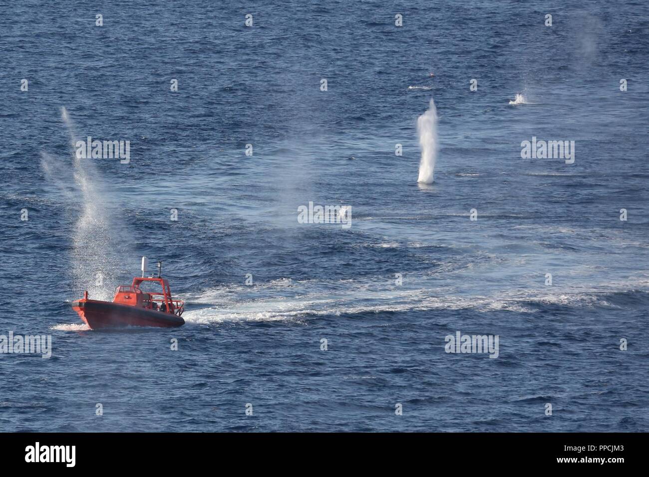 ATLANTIC OCEAN (Aug. 31, 2018) M2HB .50-caliber machine gun rounds ...