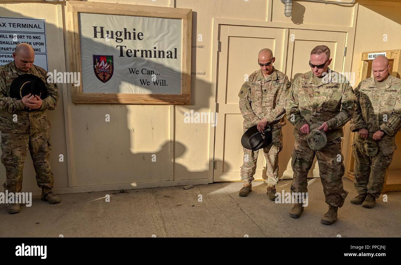 Officials at New Kabul Compound (NKC) stand alongside Oklahoma Army ...
