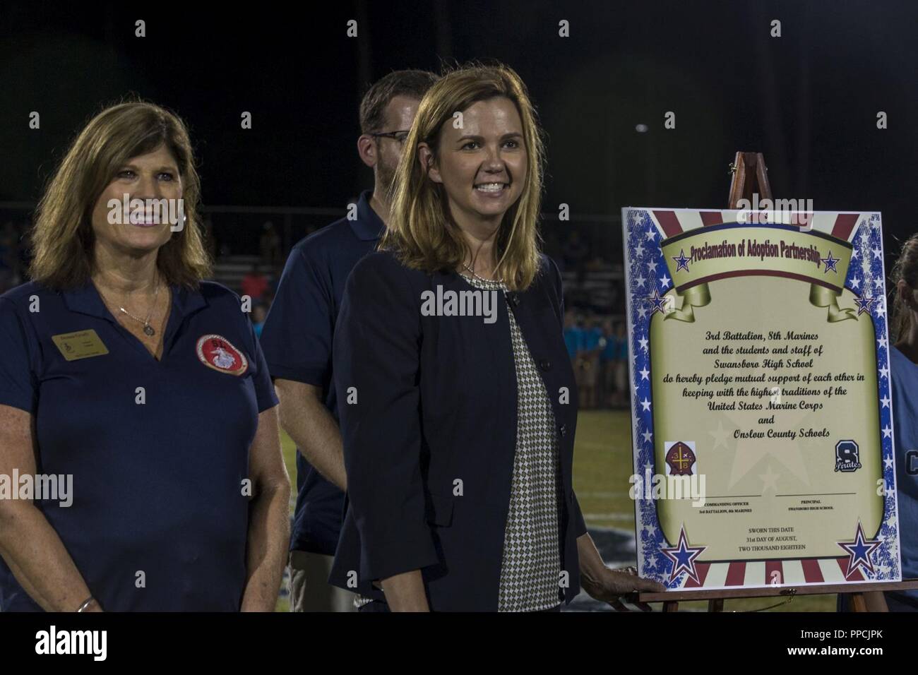 Donna Grady, left, K-12 School Liaison, and Dr. Helen Gross, right, the ...