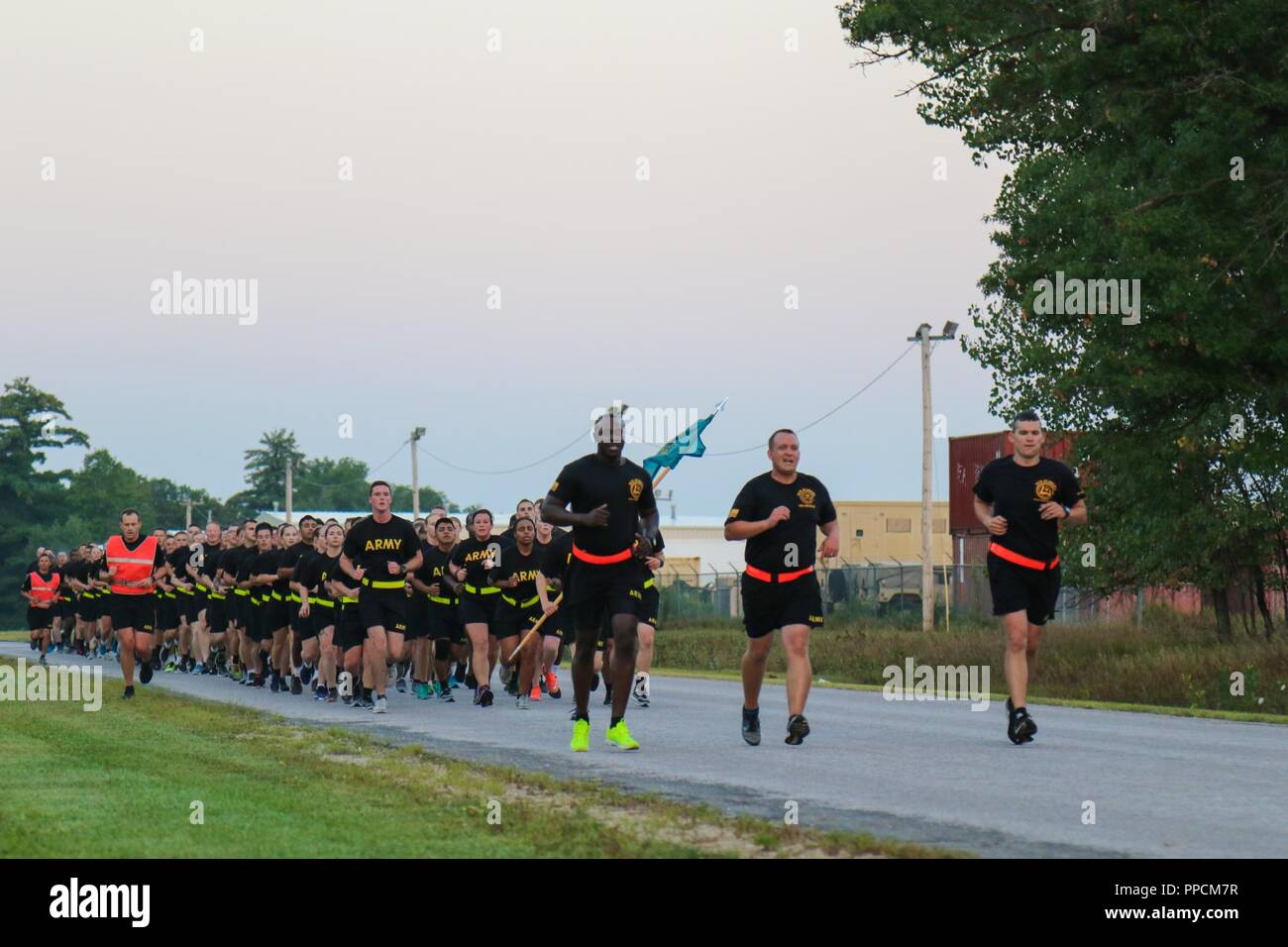BLC formation run with Academy 1SG and cadre leading the way Stock ...