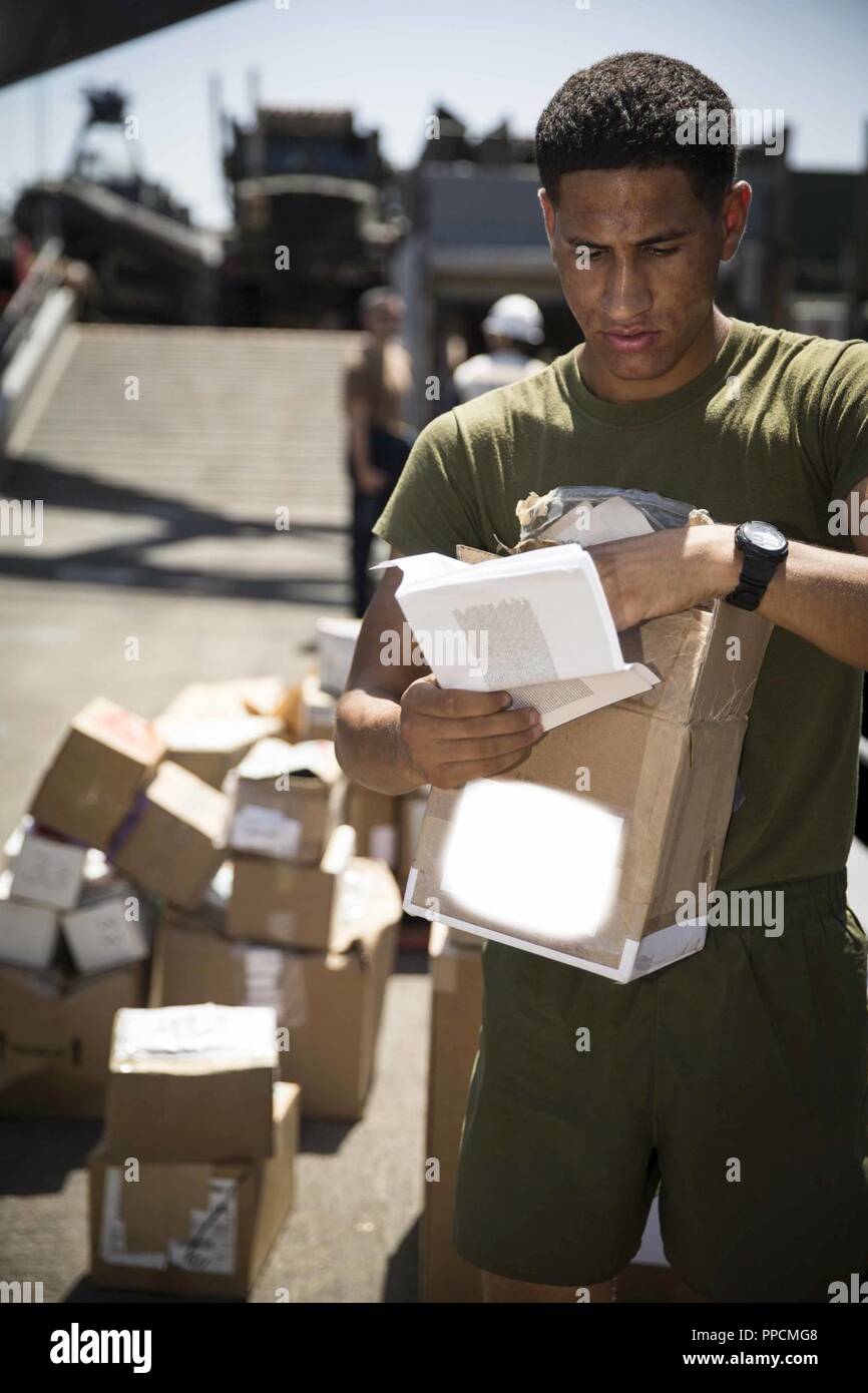 GULF OF ADEN - U.S. Marine Lance Cpl. Kalvin Bailey, a warehouse clerk ...