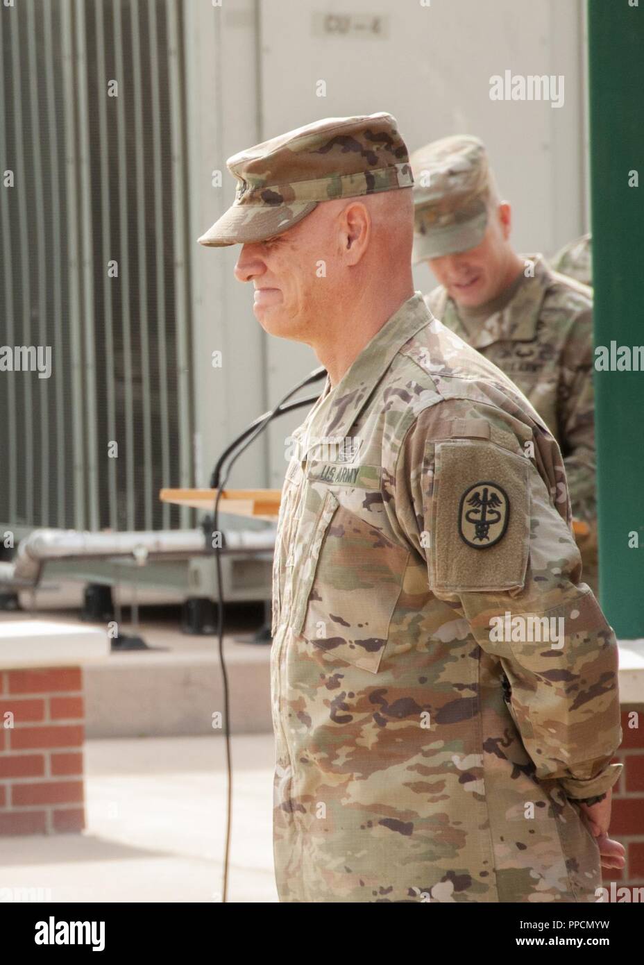 Command Sgt. Maj. Matthew Unger, outgoing senior enlisted advisor, Warrior Transition Battalion ...