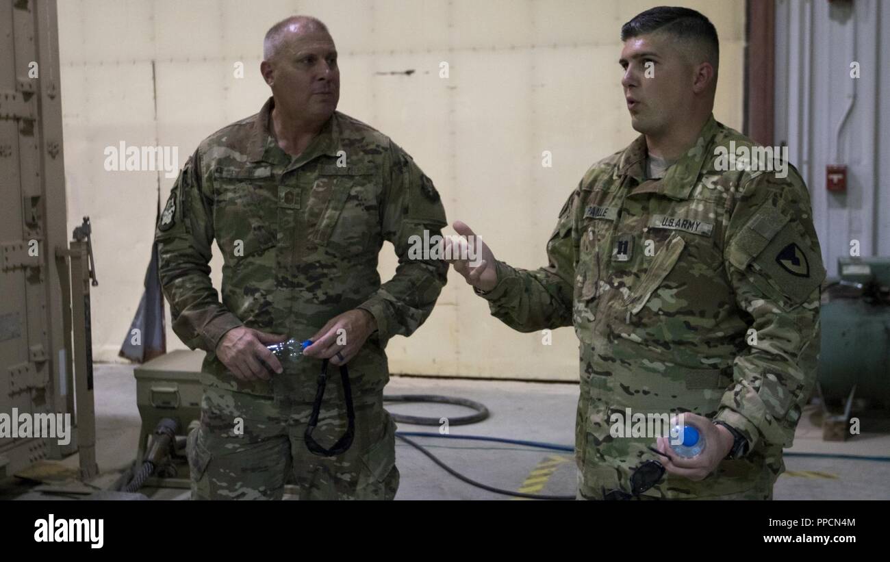 U.S. Army Capt. Joshua Paille, commander of Headquarters and ...