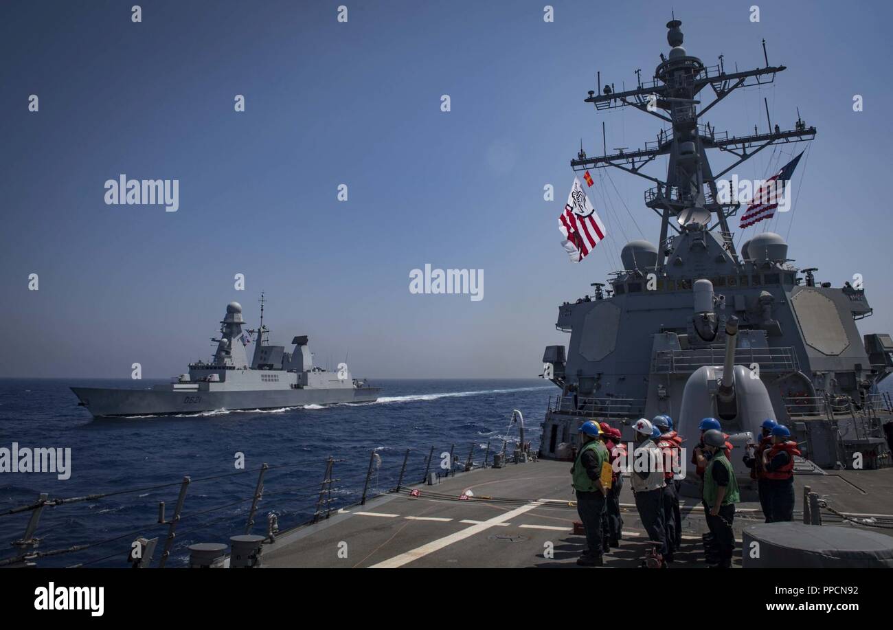 SEA (Sept. 3, 2018) The Arleigh Burke-class guided-missile destroyer ...