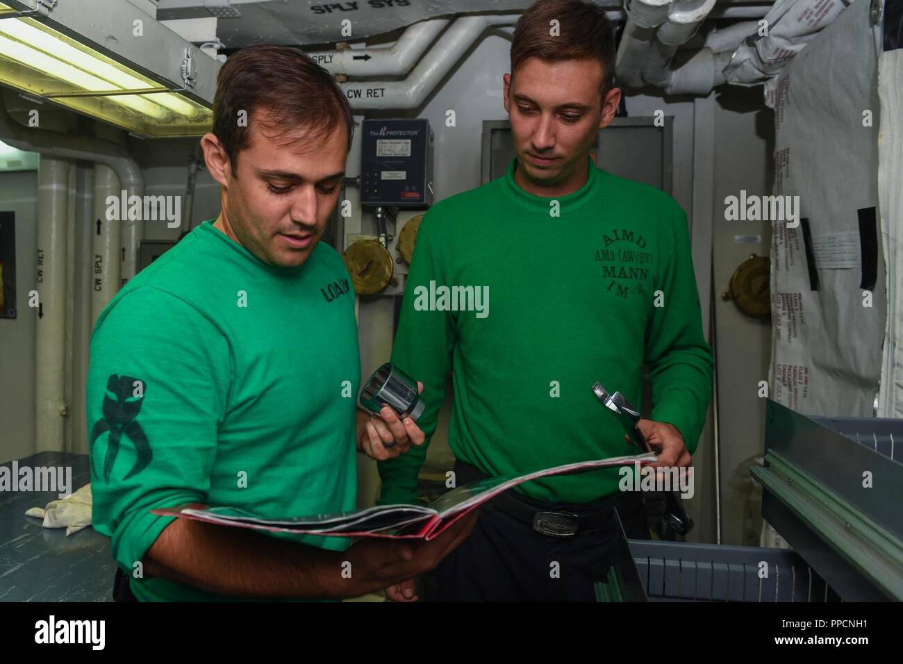 ATLANTIC OCEAN (Sep. 1, 2018) Aviation Structural Mechanic 3rd Class ...