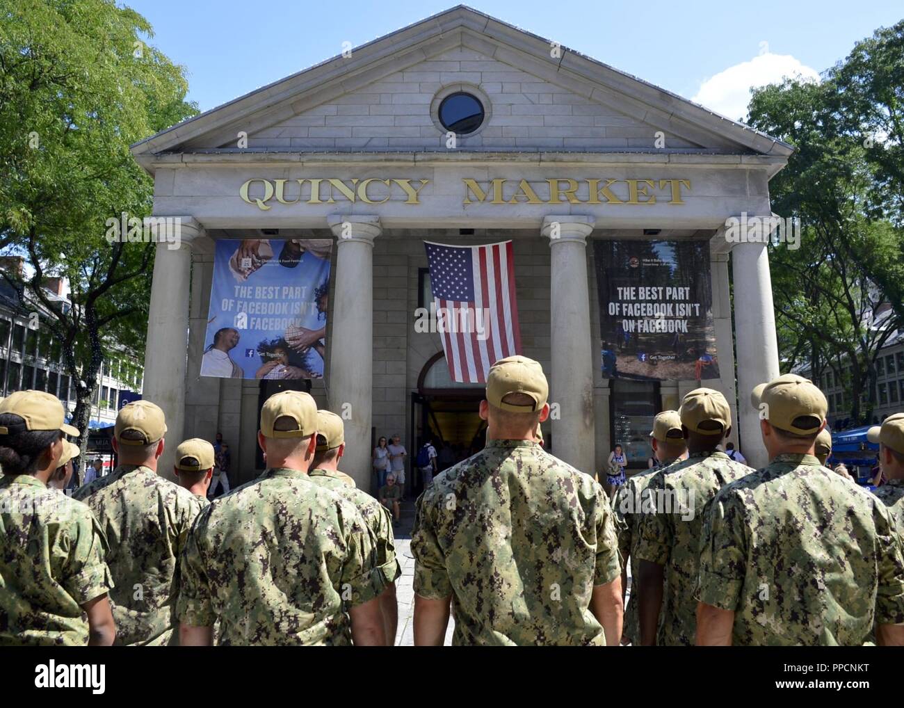 (Aug. 29, 2018) Chief petty officer (CPO) selects sing “Anchors Aweigh ...