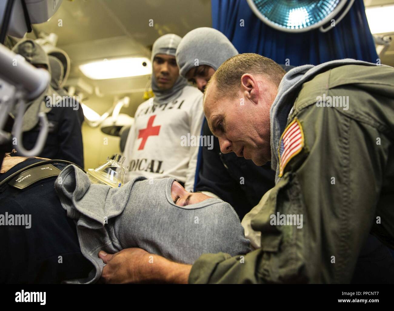 OCEAN (Aug. 27, 2018) Capt. George Rice, senior medial officer aboard ...