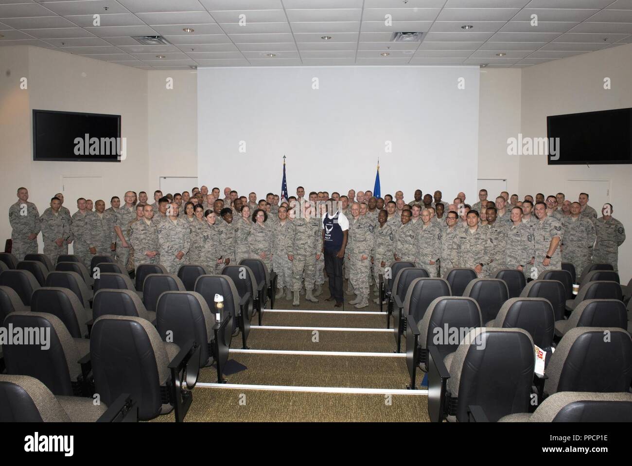 The 360th Recruiting Group poses for a group photo during their ...