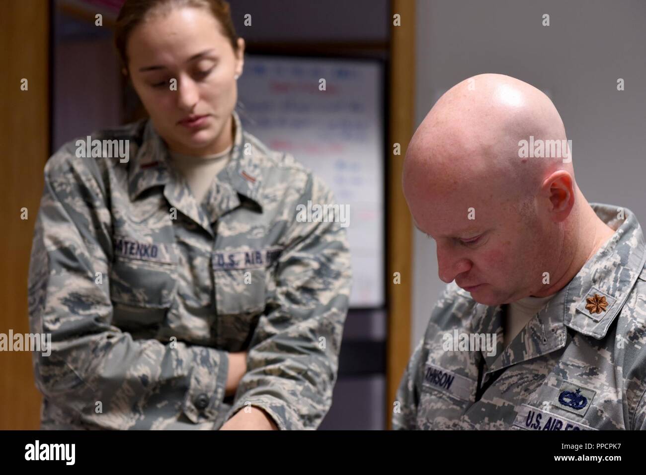 U.S. Air Force Maj. Phillip Johnson, 100th Aircraft Maintenance Squadron maintenance operations ...
