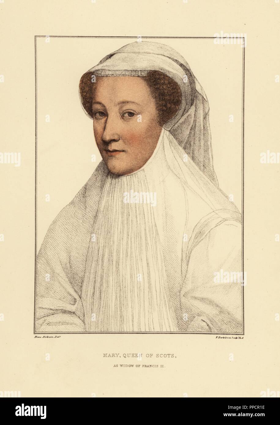Mary, Queen of Scots, or Mary Stuart (1542-1567). Handcoloured ...