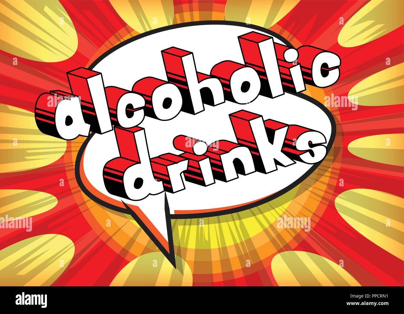 Alcoholic drinks - Vector illustrated comic book style phrase Stock ...