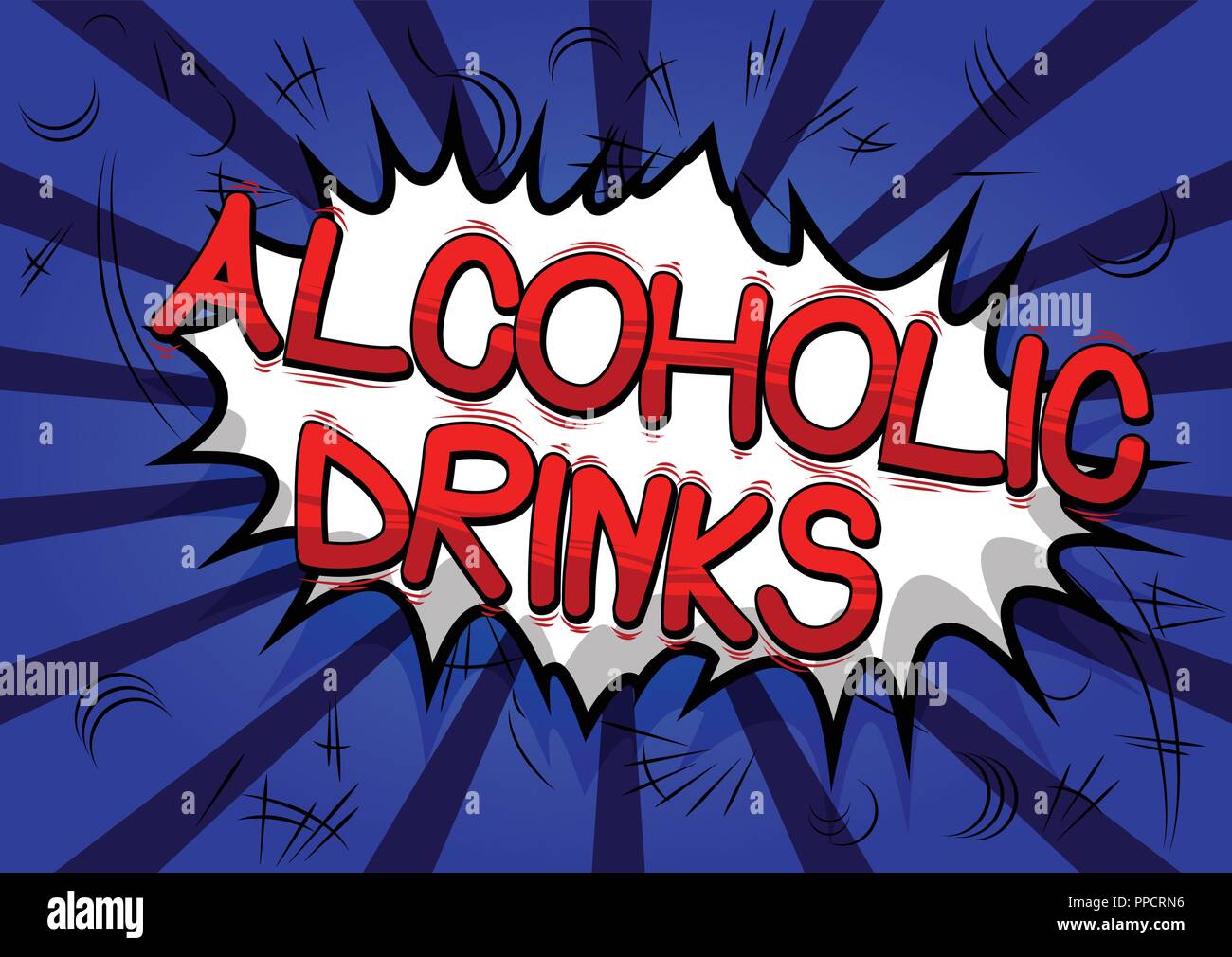 Alcoholic drinks - Vector illustrated comic book style phrase Stock ...