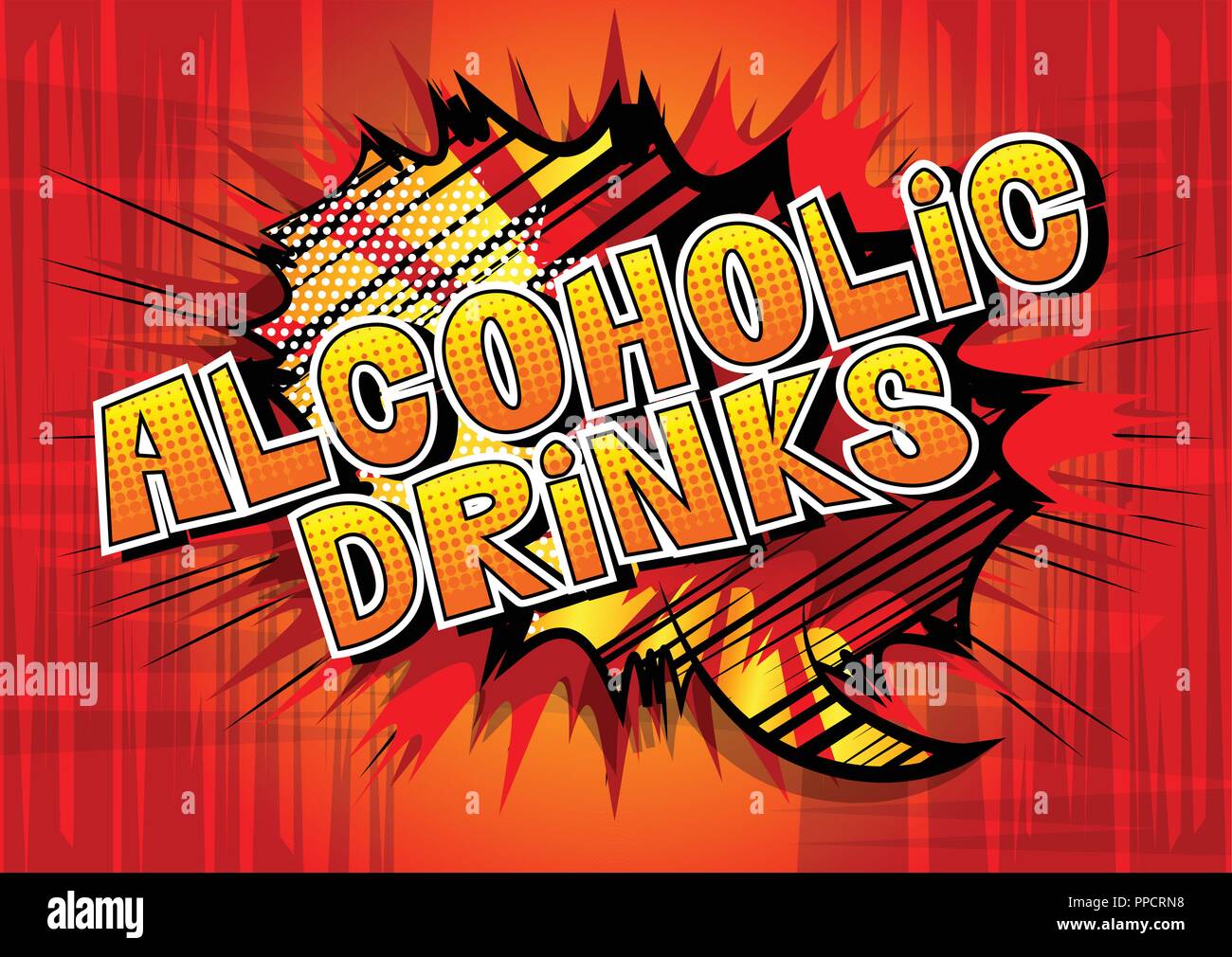 Alcoholic drinks - Vector illustrated comic book style phrase Stock ...