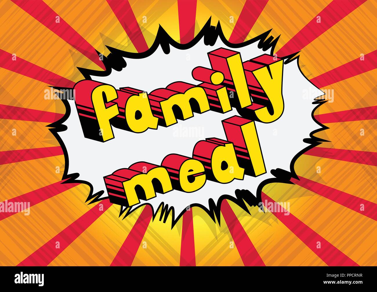 Family Meal Stock Vector Images - Alamy