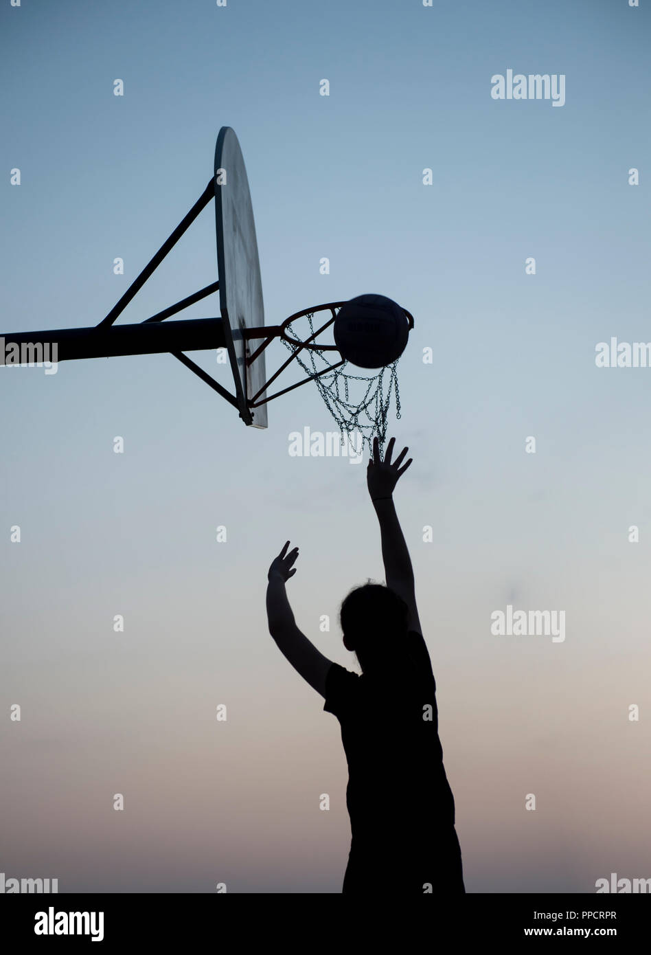 Basketball Player Shooting Silhouette