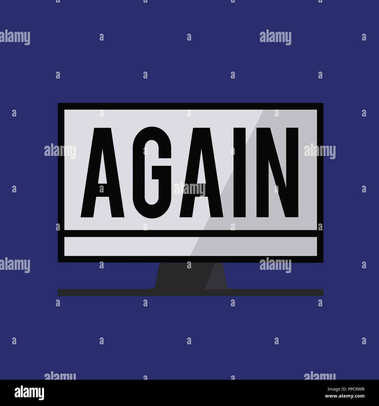 Conceptual Hand Writing Showing Again Business Photo Text Repeating Something Once More