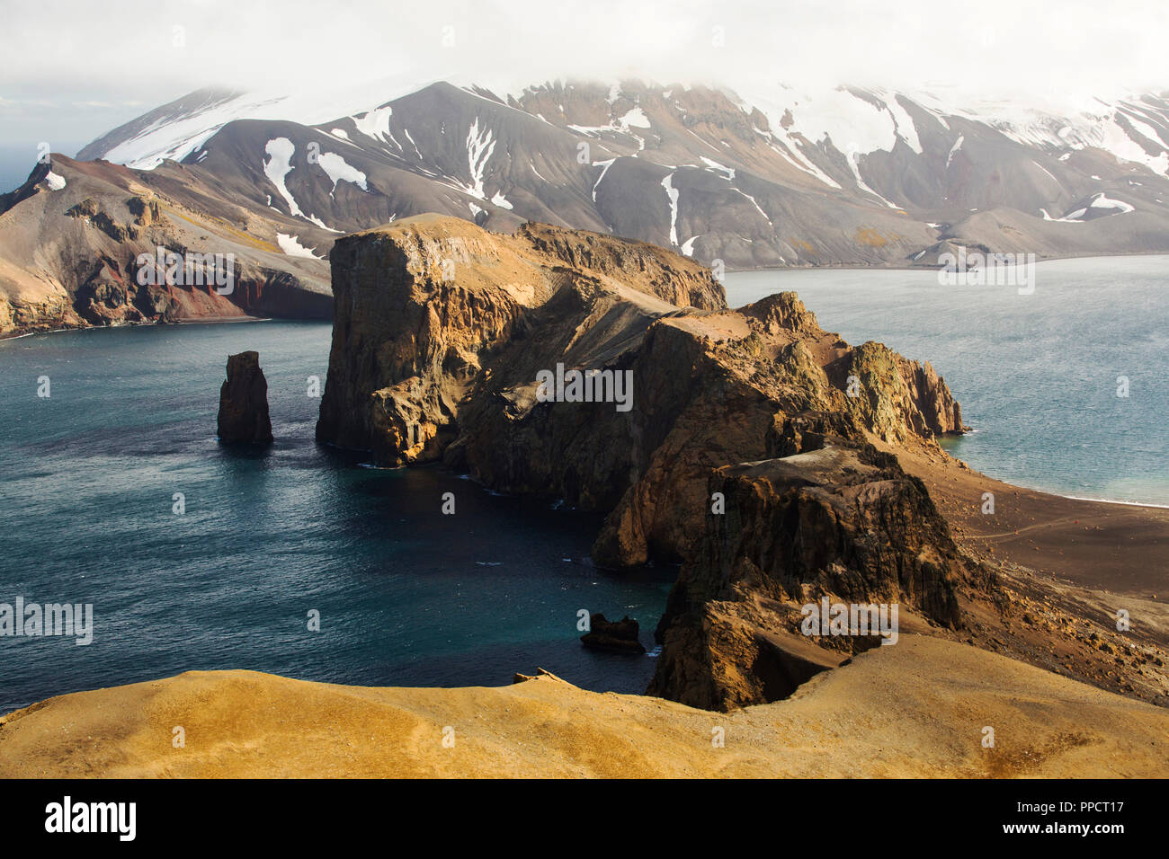 Deception Island in the South Shetland Islands off the Antarctic ...