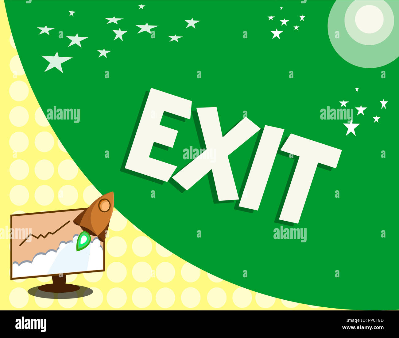 Text sign showing Exit. Conceptual photo A way out Ramp where traffic ...