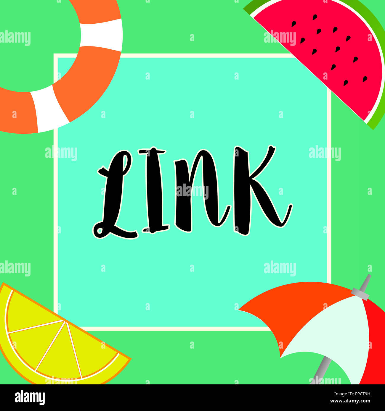 Handwriting text writing Link. Concept meaning Loop in a chain Network ...