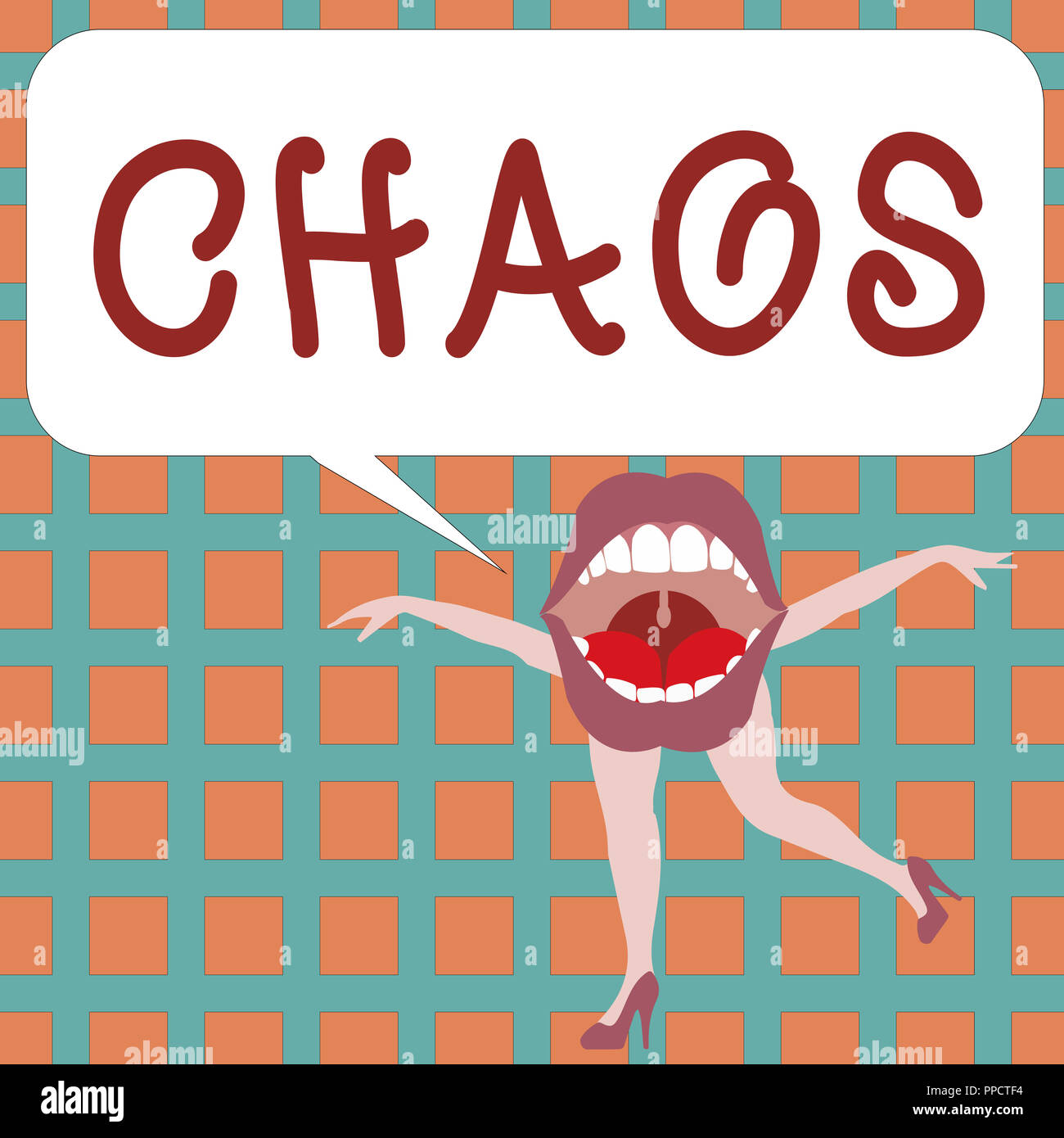 Text sign showing Chaos. Conceptual photo Complete disorder and great ...