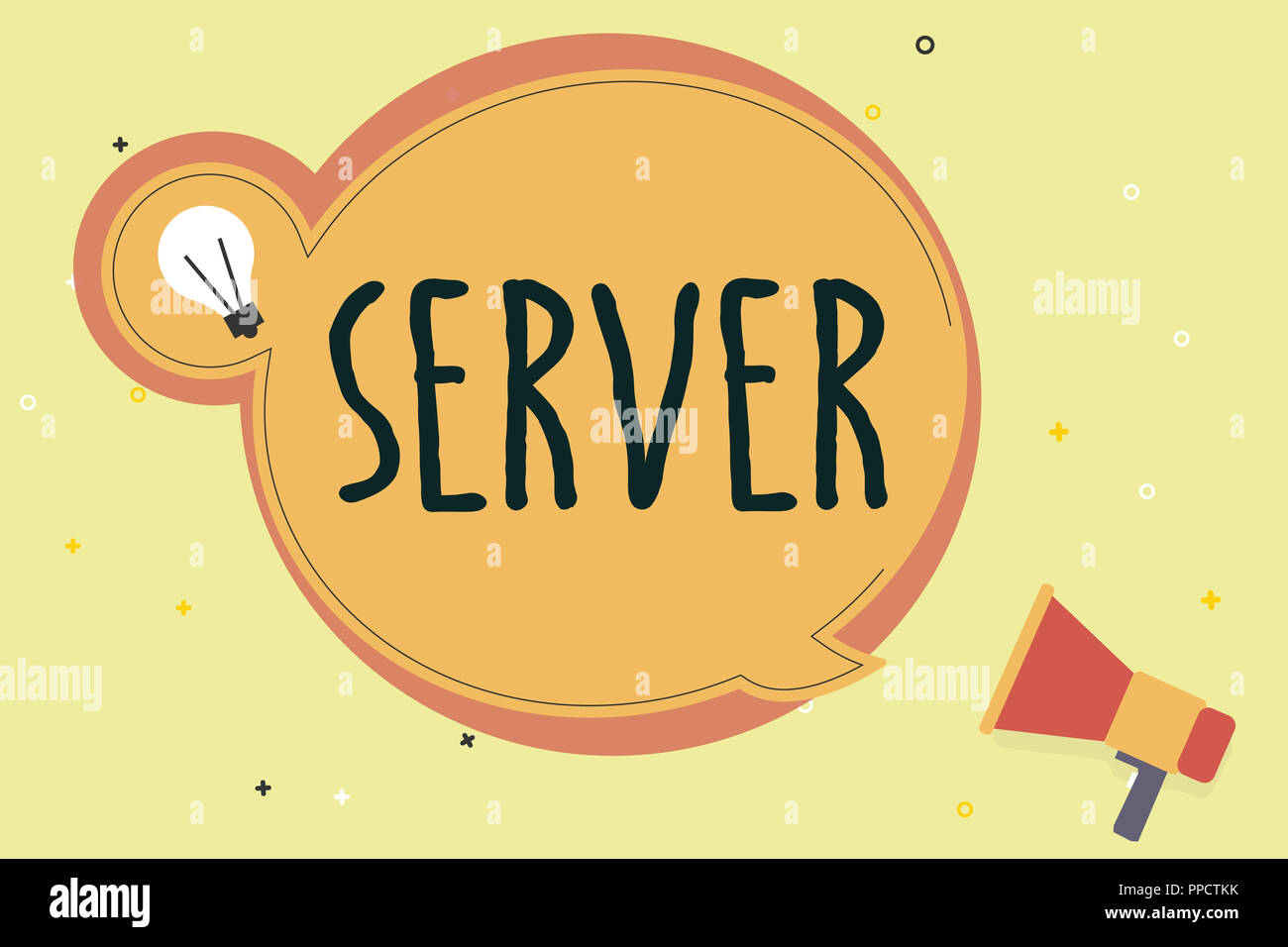 Handwriting text writing Server. Concept meaning computer program which manages access ...
