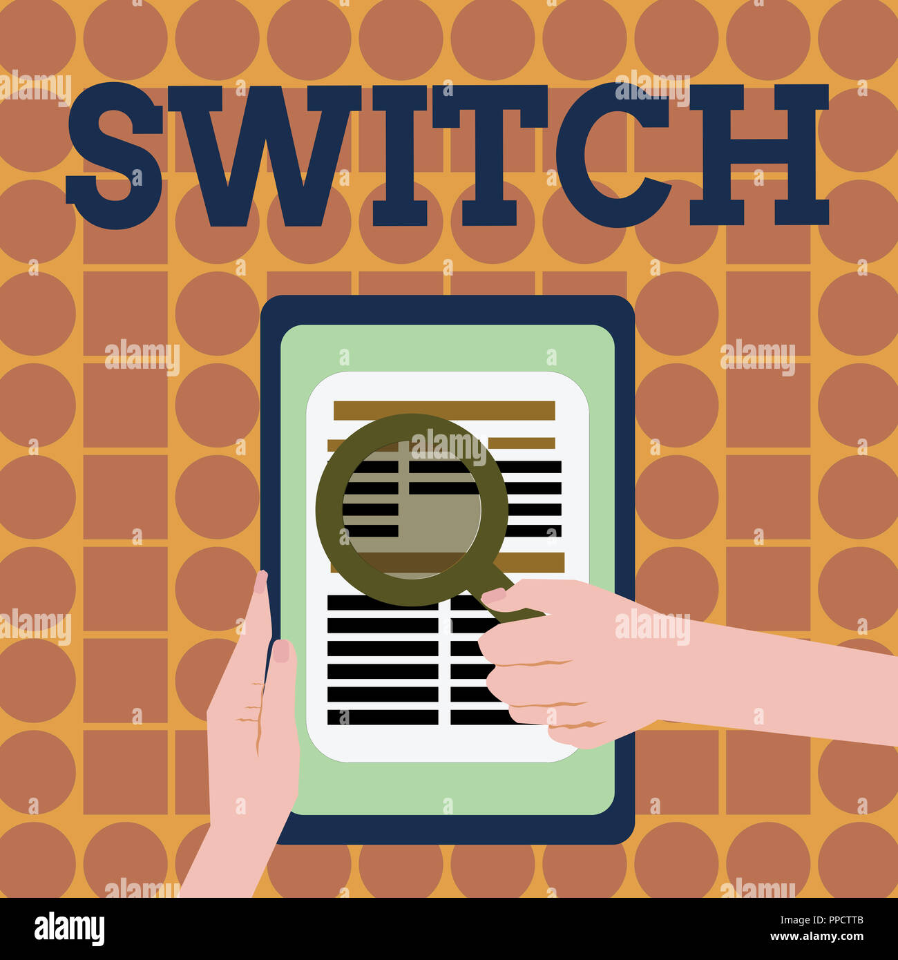 Handwriting text writing Switch. Concept meaning device for making and ...