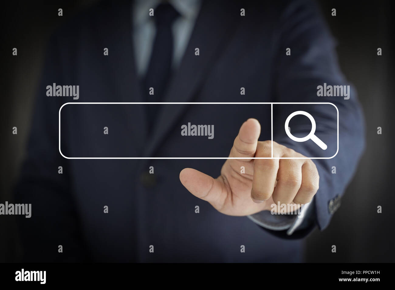 Businessman using Searching Browsing Internet internet of things (IoT ...