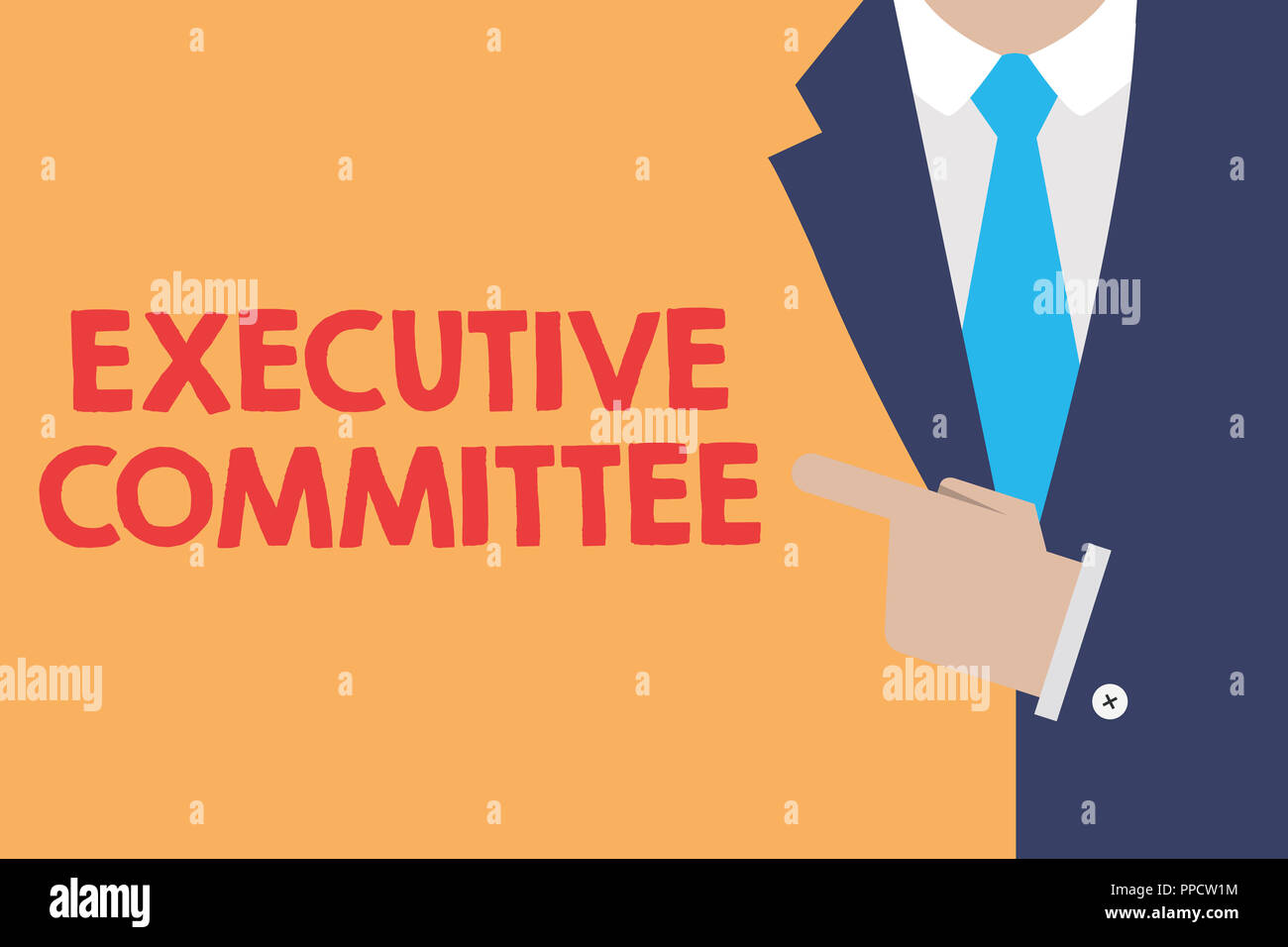 Writing note showing Executive Committee. Business photo showcasing ...