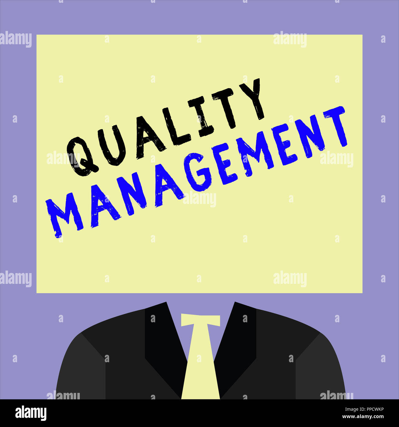 Handwriting text writing Quality Management. Concept meaning Maintain ...