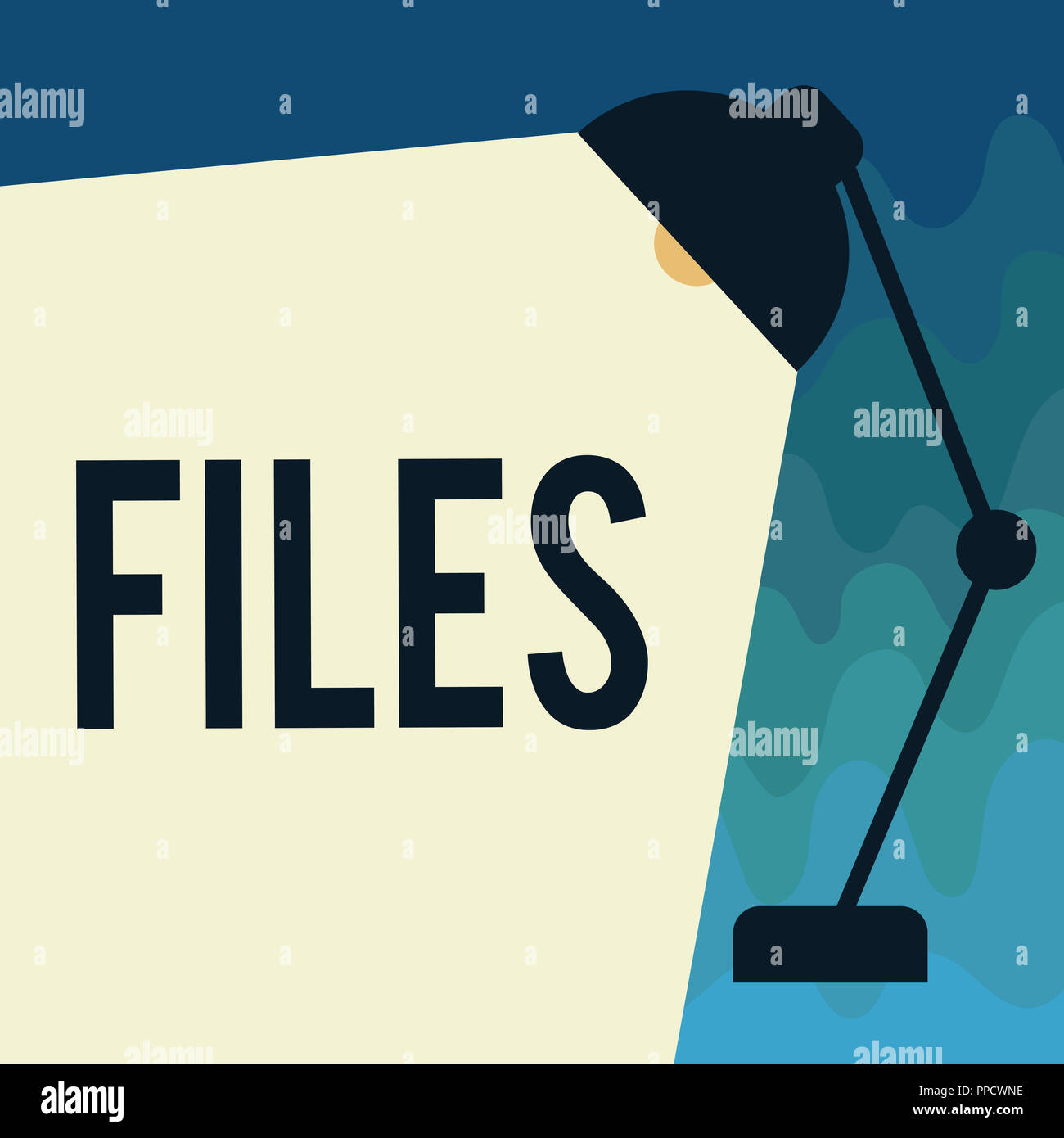 Handwriting text Files. Concept meaning Folder box for holding loose ...