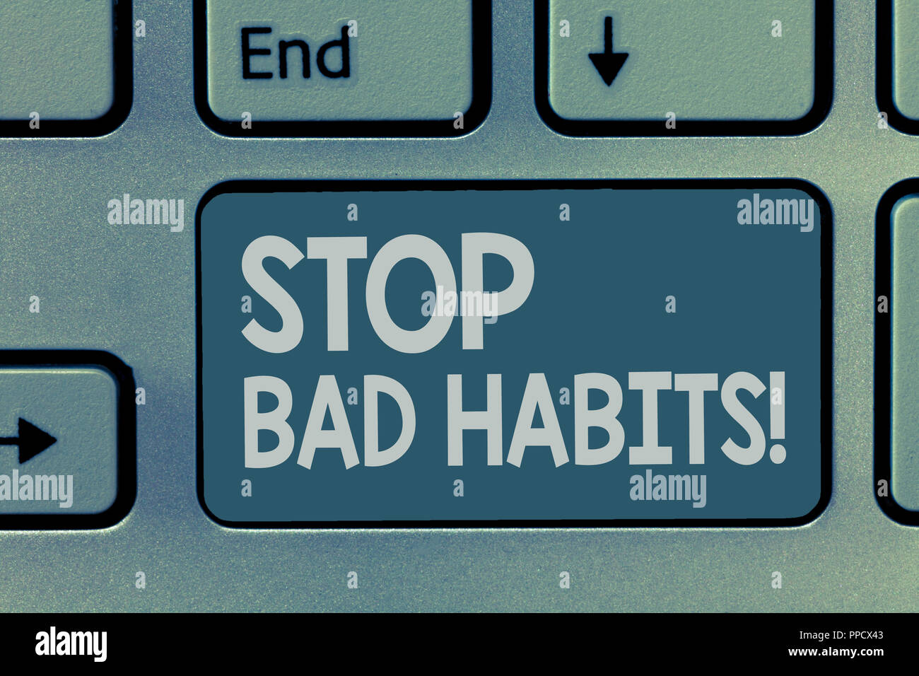 Word writing text Stop Bad Habits. Business concept for asking someone ...