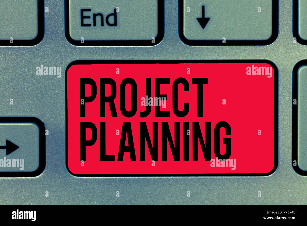 Text sign showing Project Planning. Conceptual photo schedules such as ...
