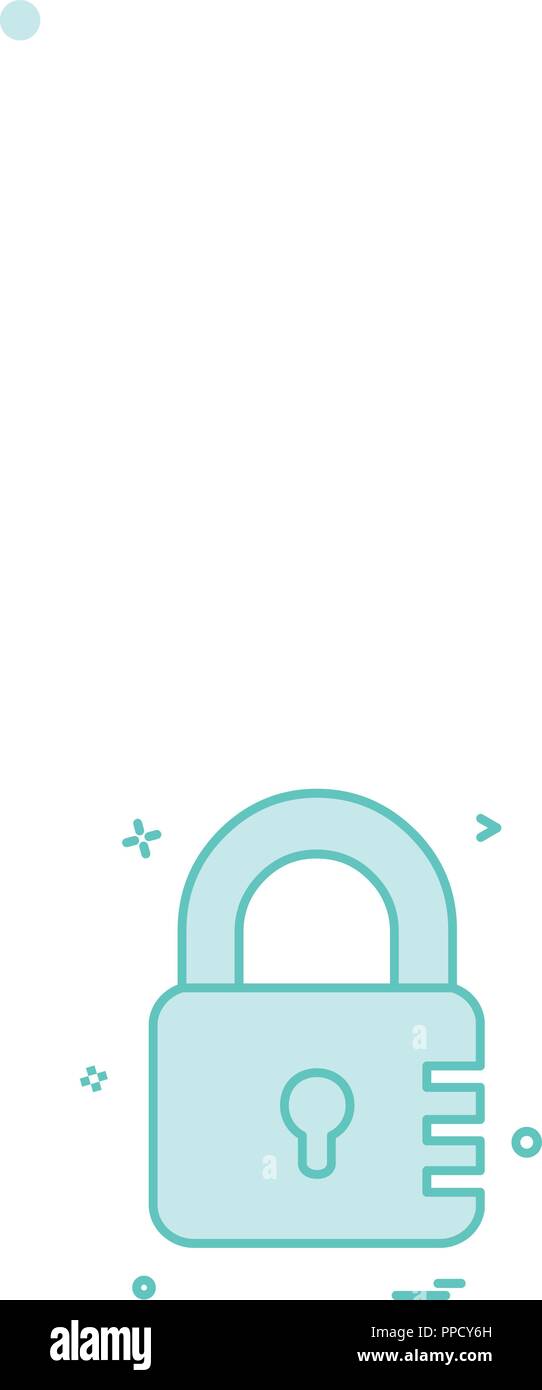 Lock icon design vector Stock Vector Image & Art - Alamy