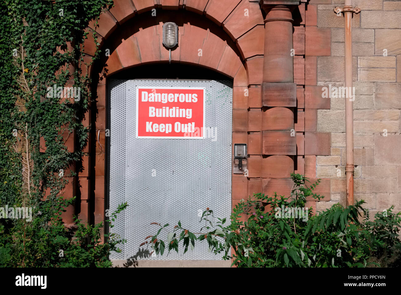 Danger keep out sign door hi-res stock photography and images - Alamy