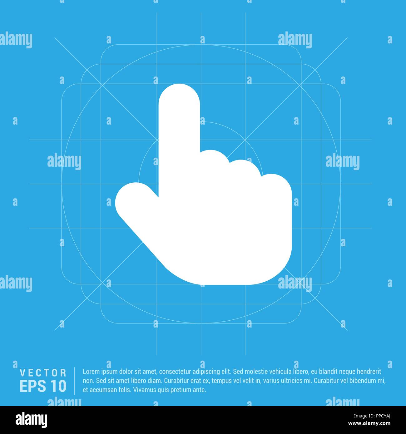 Touching Hand Simple Icon Stock Vector Image And Art Alamy