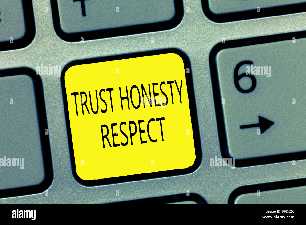 Handwriting text writing Trust Honesty Respect. Concept meaning ...