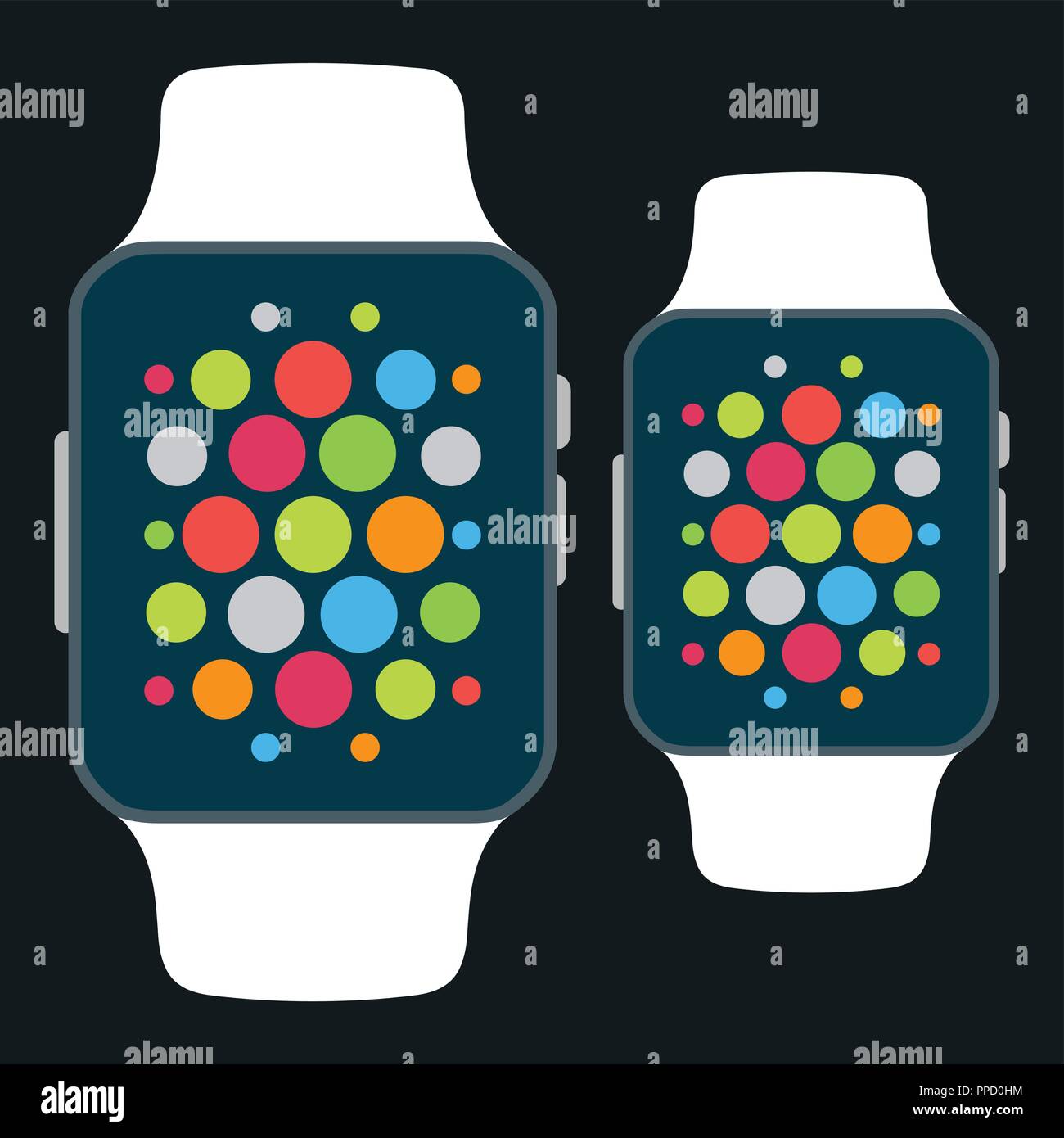 Smart Watches creative design with typography vector Stock Vector Image ...