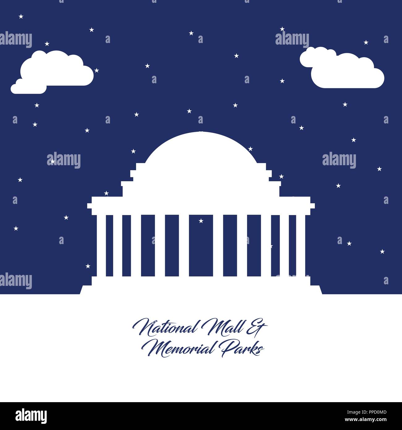 World Famous landmarks and monuments design with blue background vector ...