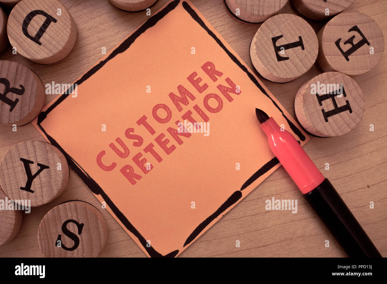 Text sign showing Customer Retention. Conceptual photo Keeping loyal ...