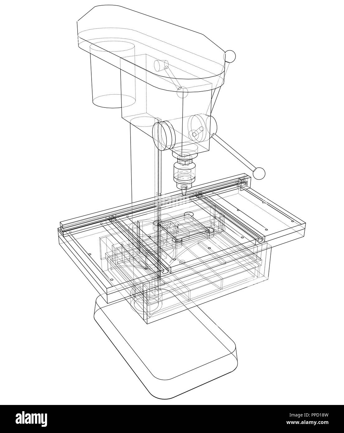 Vertical drilling machine Stock Vector Images - Alamy