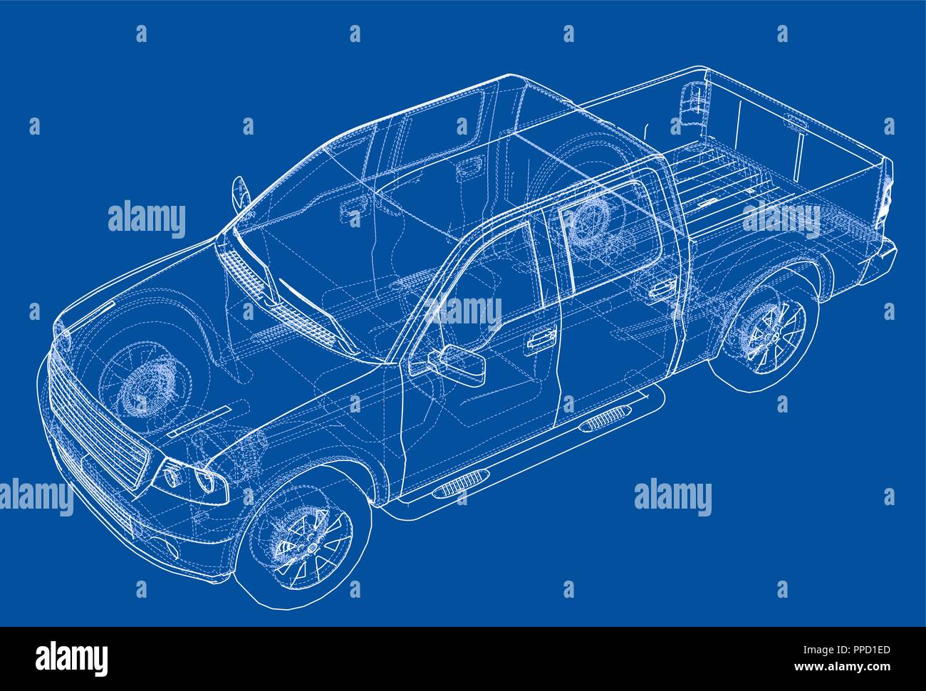 Car SUV drawing outline. Vector rendering Stock Vector Image & Art - Alamy
